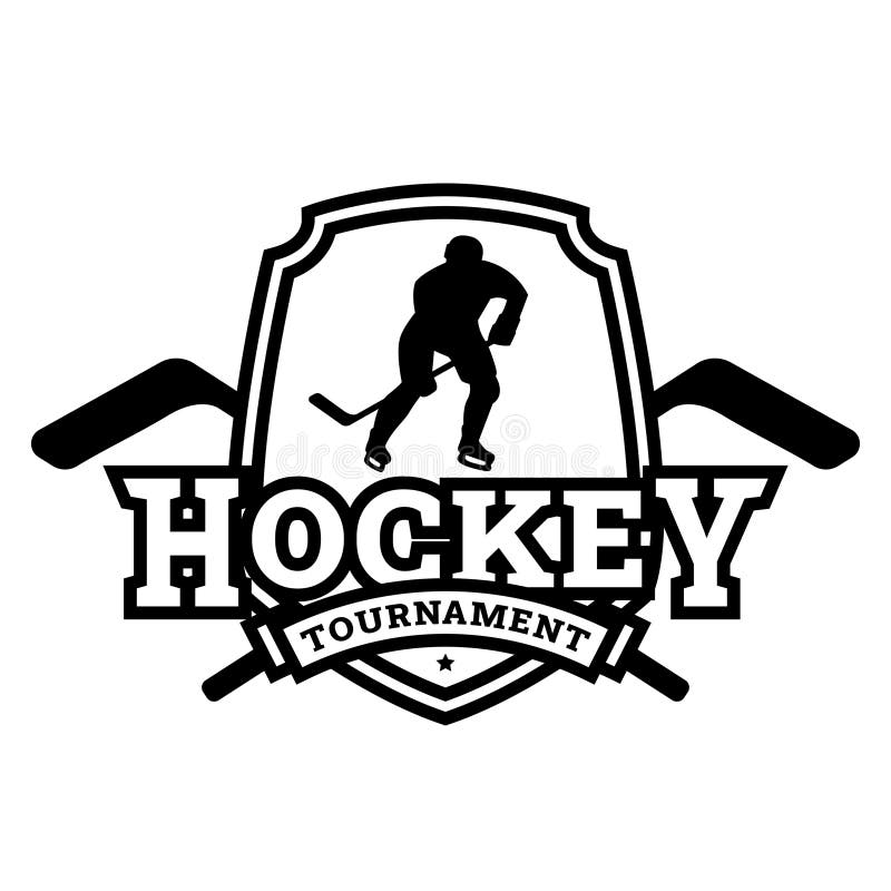 Hockey Tournament Sport Logo Template Stock Vector - Illustration of ...