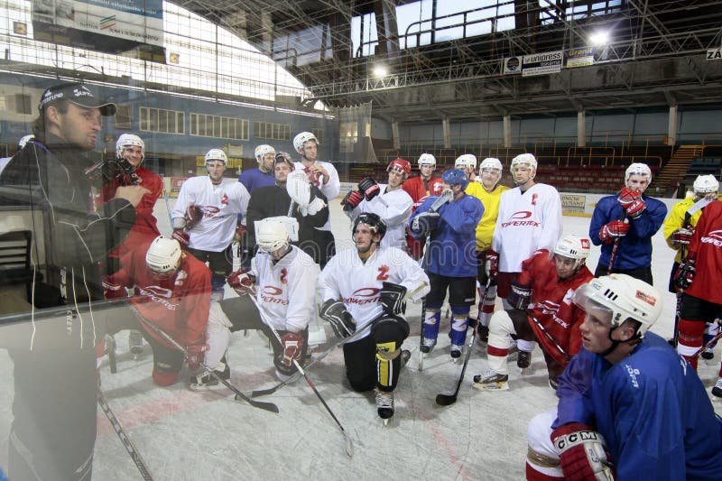 Ice hockey training editorial stock photo. Image of winter - 15600558