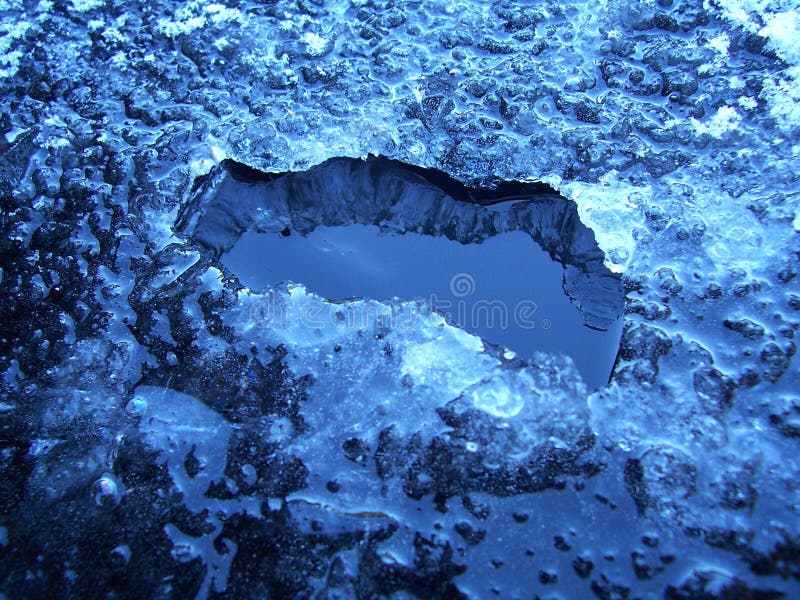 Ice Hole stock photo. Image of cool, abstract, broken, warning - 548960