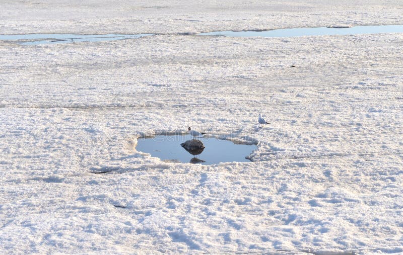 Ice with hole stock photo. Image of country, climate - 144545994