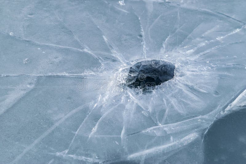 Ice with hole. stock image. Image of colour, cooling - 69872543