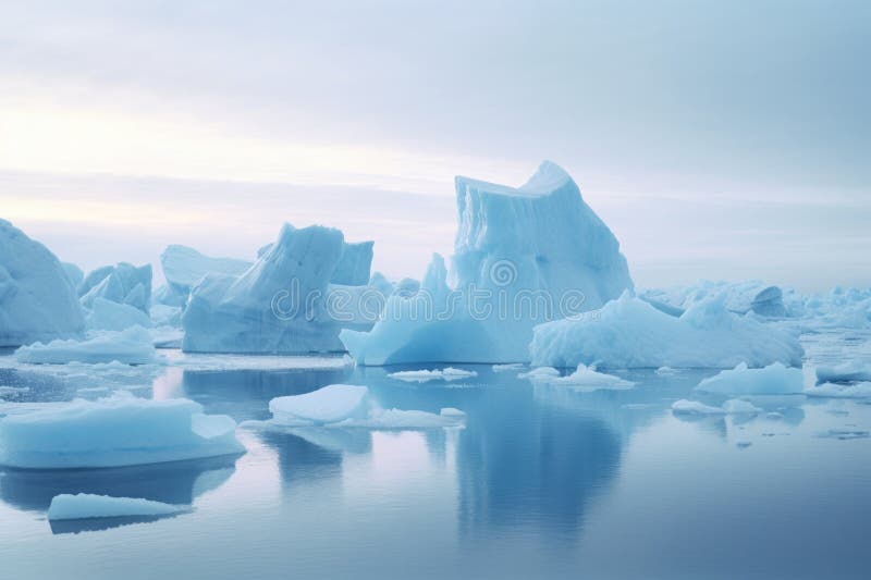Ice and Icebergs Melting because of the Global Warm Stock Photo - Image ...