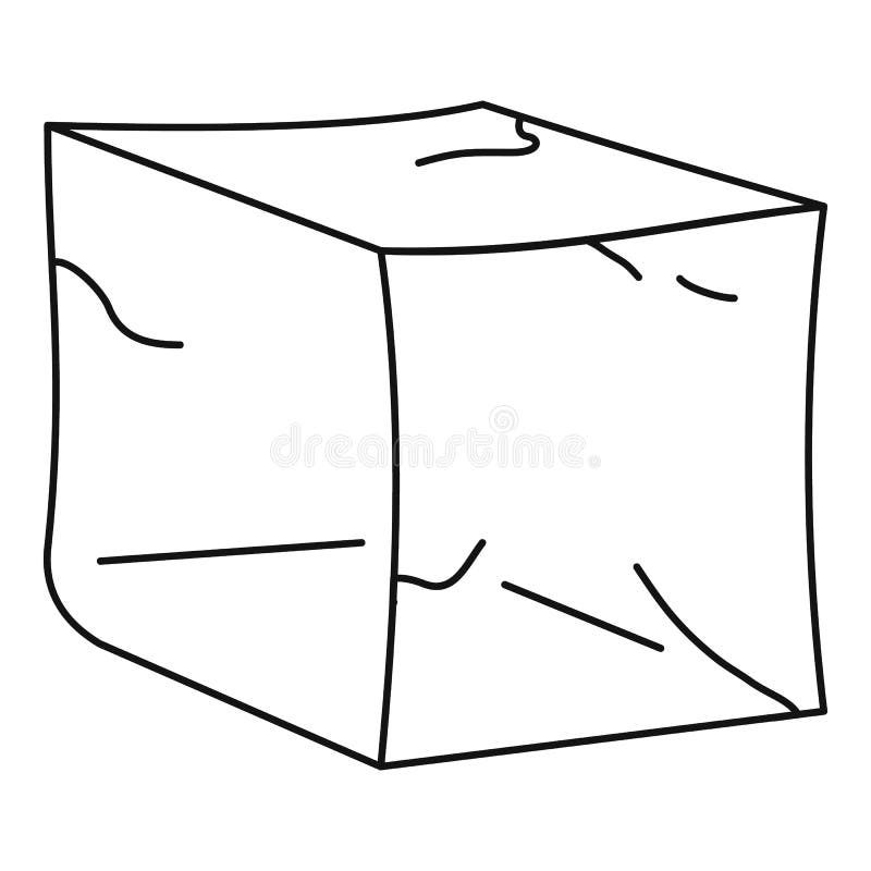 Ice icon, outline style stock vector. Illustration of icon - 88290209