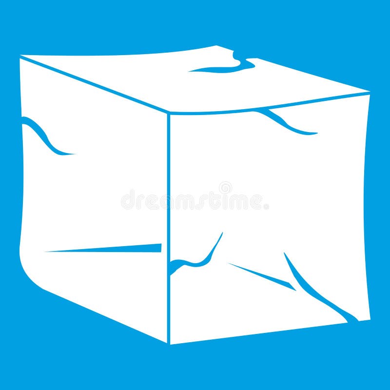 Ice icon white stock vector. Illustration of icon, transparent - 96417408
