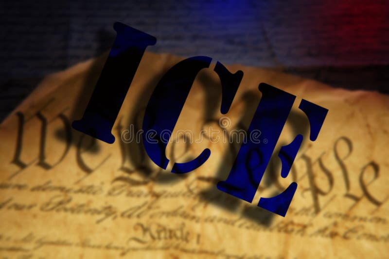 ICE - Immigration and Customs Enforcement - Text Over we the People ...