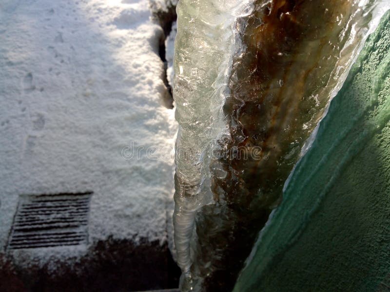 Ice on iron tube stock photo. Image of tube, frozen - 141694958