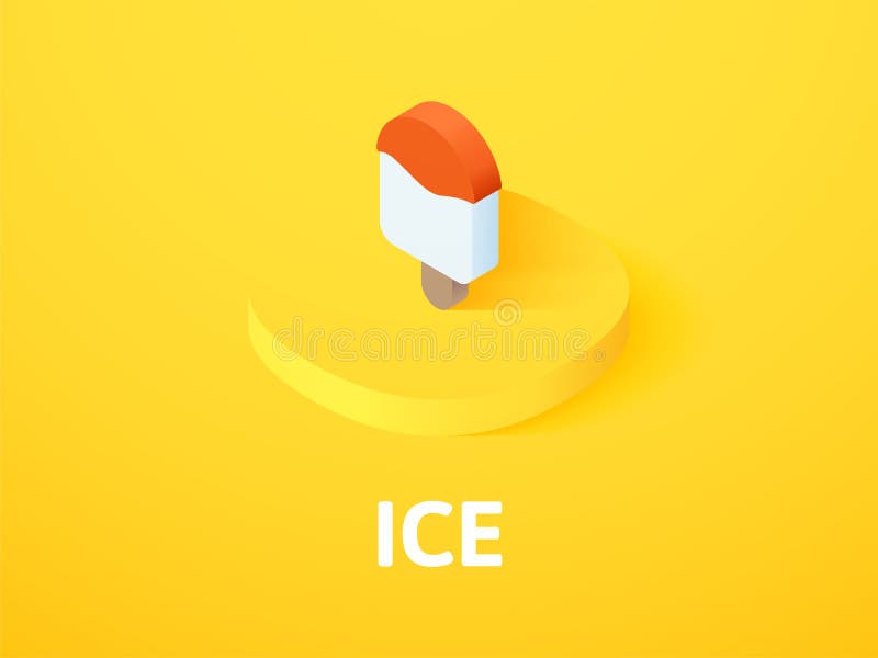 Ice Isometric Icon, on Color Background Stock Vector - Illustration of ...