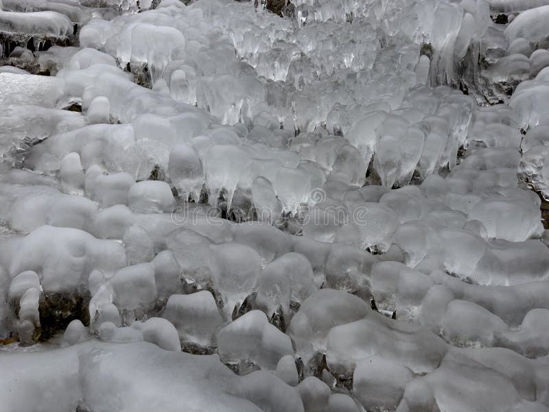 Ice Landscapes Formed by the Effect of Cold Air in Waterfalls in ...