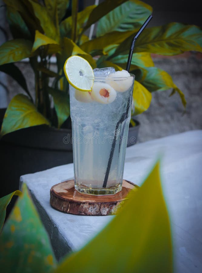 Ice Lemon Lychee stock photo. Image of bottle, lemon - 265708098