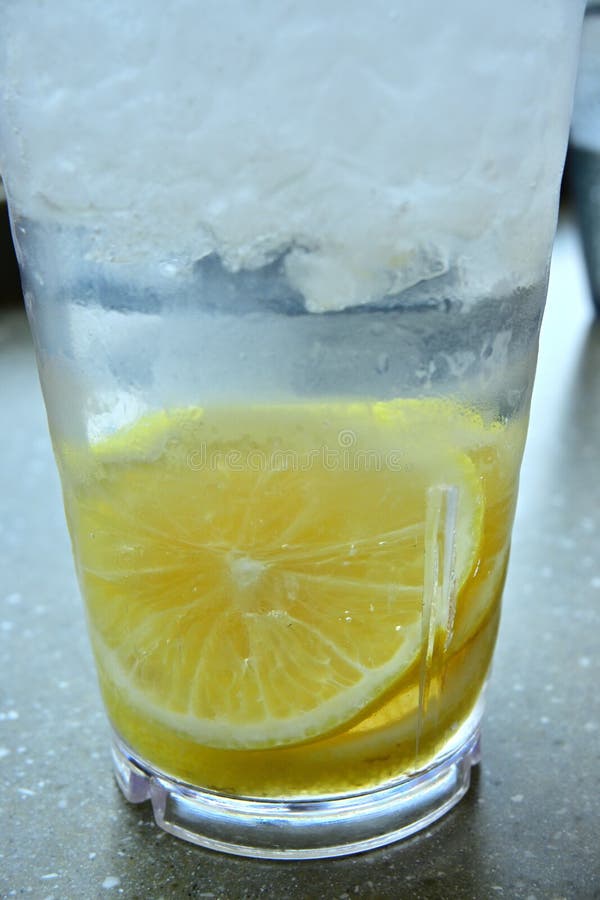 Ice lemon water beverage stock photo. Image of slice - 267128810