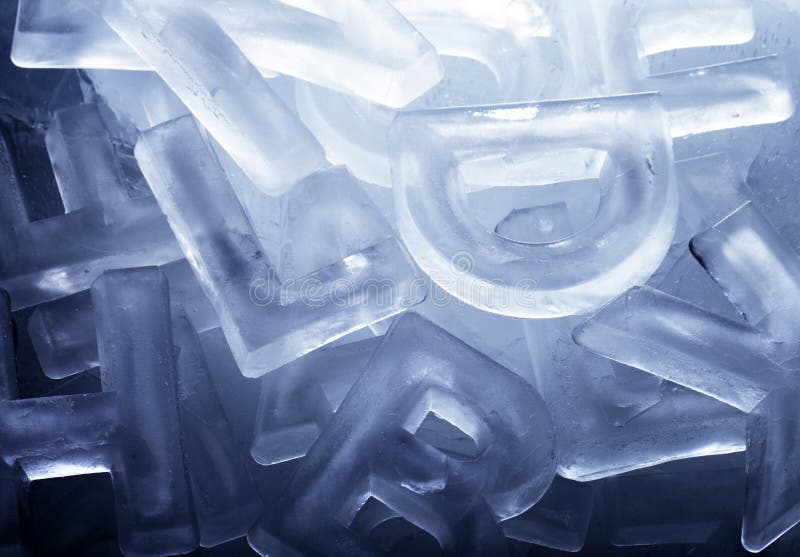 Ice Letters stock image. Image of random, cool, freeze - 23568695