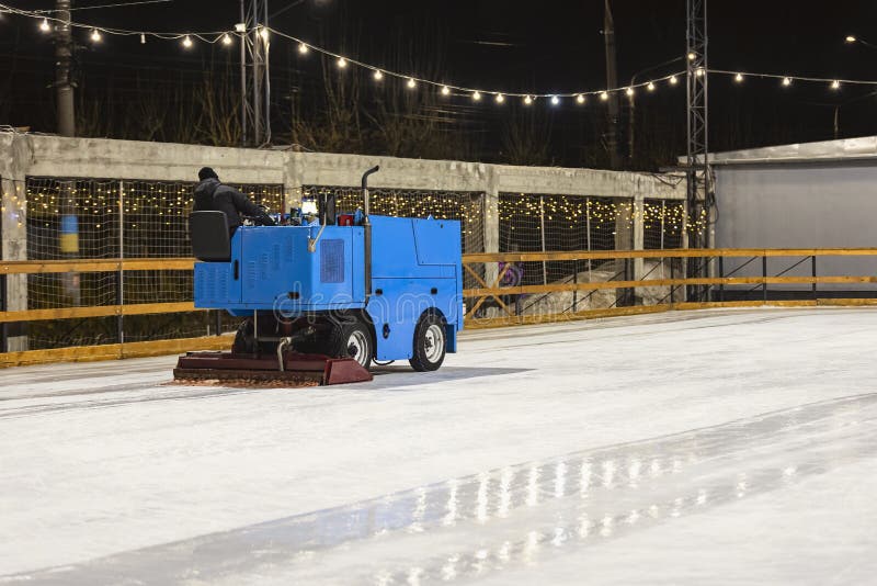 Ice leveling machine stock photo. Image of sweep, level - 240544274