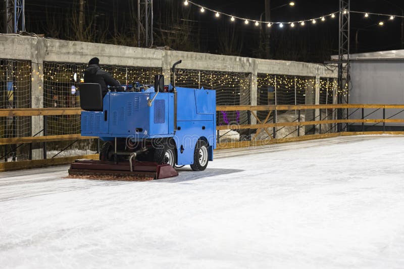 Ice leveling machine stock image. Image of arena, occupation - 242026943