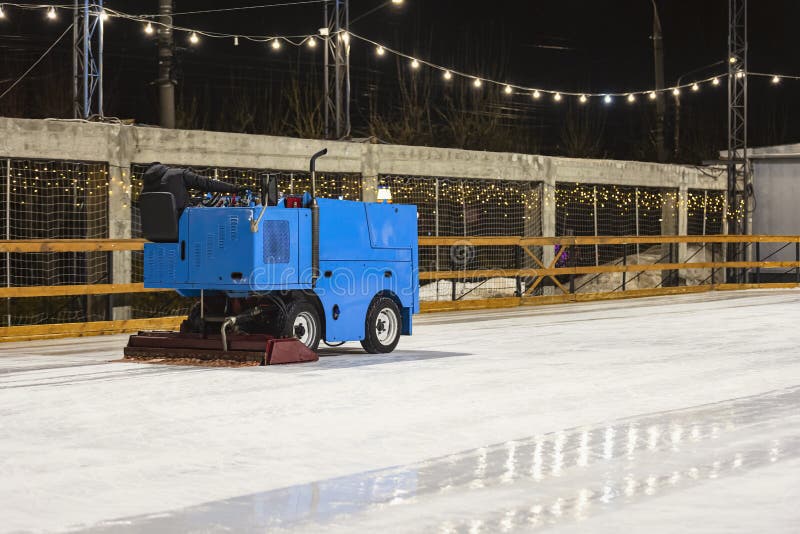 Ice leveling machine stock photo. Image of sport, cleaner - 247823986