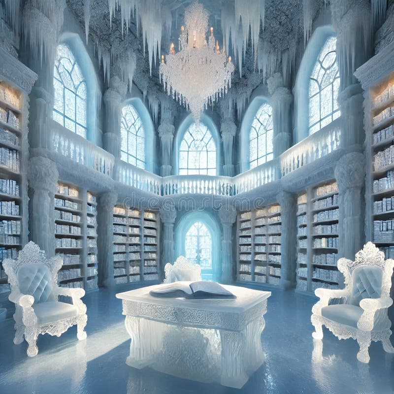 Ice library stock illustration. Illustration of building - 352721210