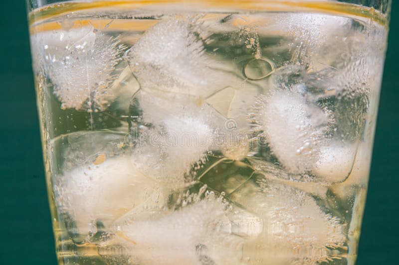Ice Liquid in the Glass. Ice Cube Stock Image - Image of cola, pattern ...