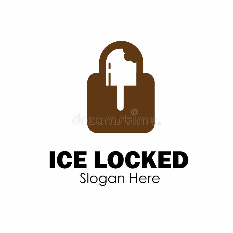 Ice Locked Logo Design Concept Stock Vector - Illustration of security ...