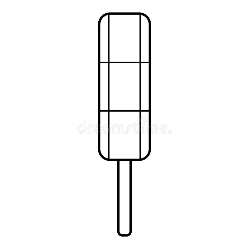 Ice Lolly Icon, Outline Style Stock Vector - Illustration of icon ...