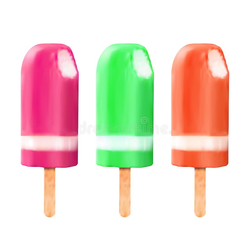 Ice lolly realistic stock vector. Illustration of cold - 42670739
