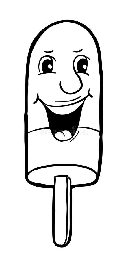 Ice lolly with smile stock vector. Illustration of clipart - 62781361