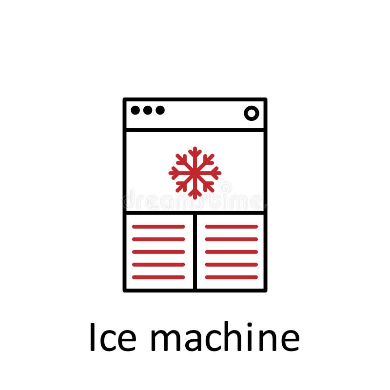 Ice Machine Icon. Element of Restaurant Professional Equipment Stock ...