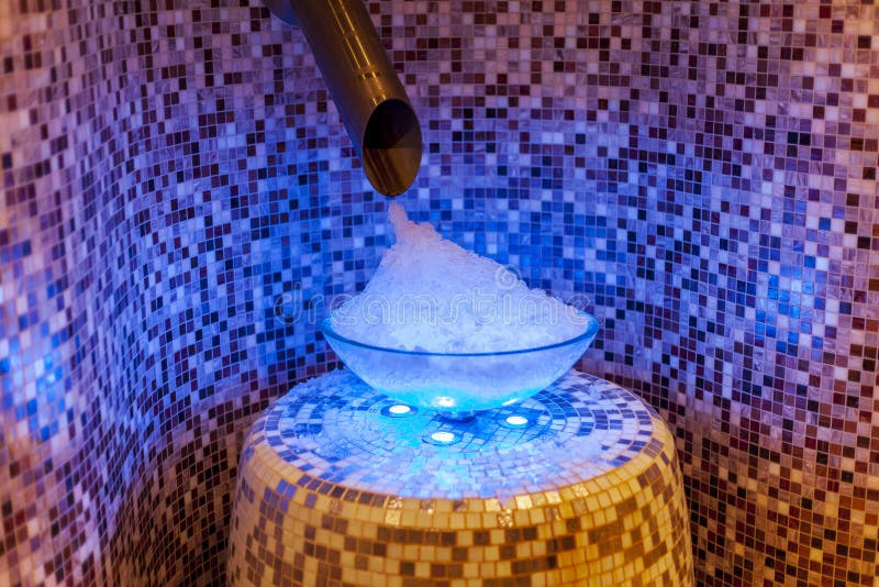 Ice machine in the spa stock photo. Image of closeup - 228378414