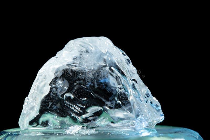 Ice Macro Closeup Captures Surface Pattern of Transparent Ice Crystal ...