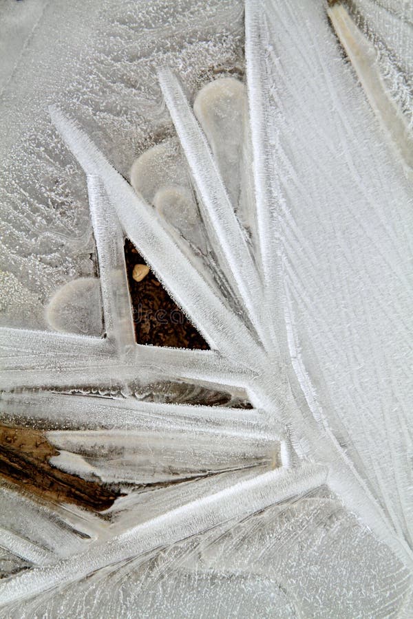 Ice Made Different Figures during the Cold Night Stock Image - Image of ...