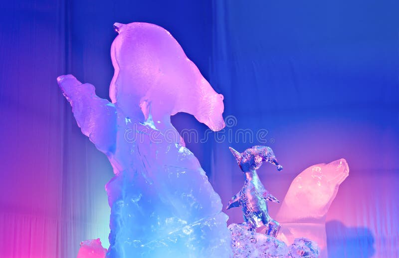 Penguin Looking at Billboard Stock Photo - Image of outside, sign: 10241848