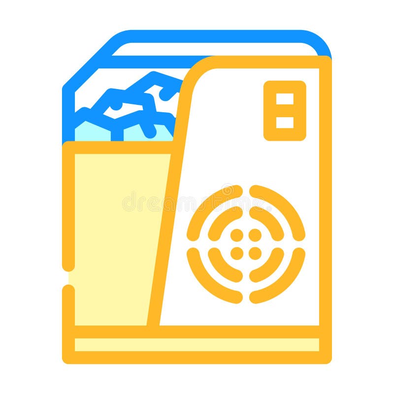 Ice Maker Color Icon Vector Illustration Stock Vector - Illustration of ...