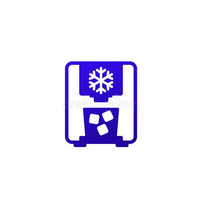 Ice Maker Icon on White, Vector Stock Vector - Illustration of ...