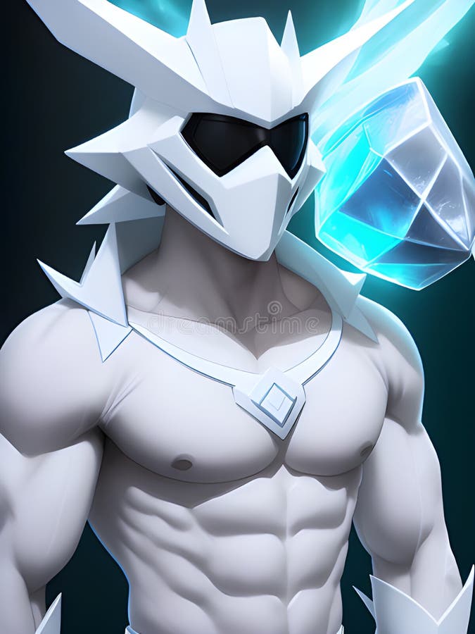 Ice Man in the Dark Room, Ai Generated Stock Illustration ...