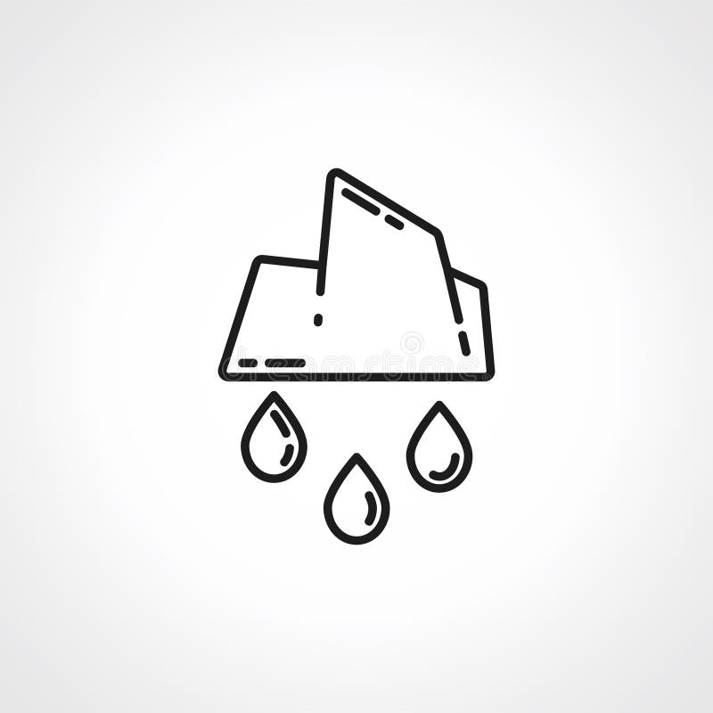 Ice Melt Line Icon. Iceberg Melting Icon Stock Vector - Illustration of ...