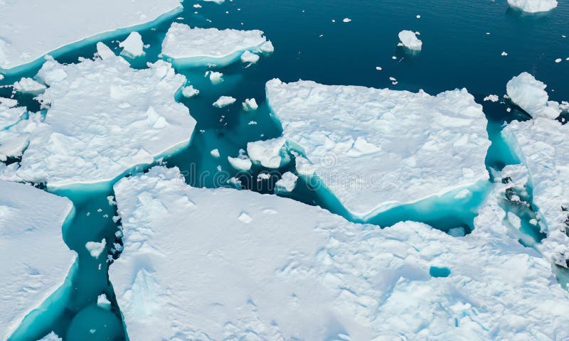 The Ice is Melting As an Impact and a Symptom of Climate Change. Stock ...