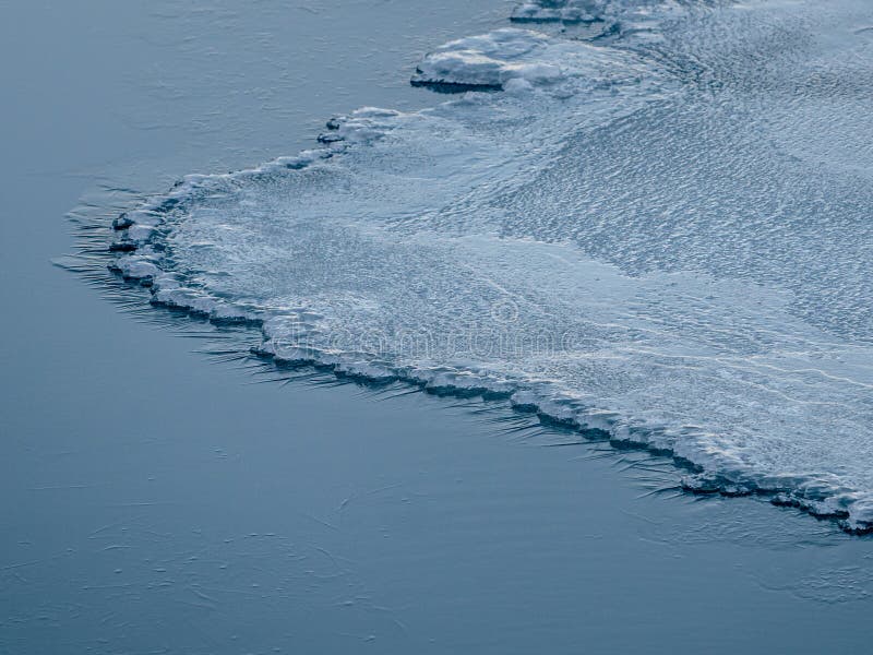An Image of Ice that is Being Melting Down in the River Stock Image ...