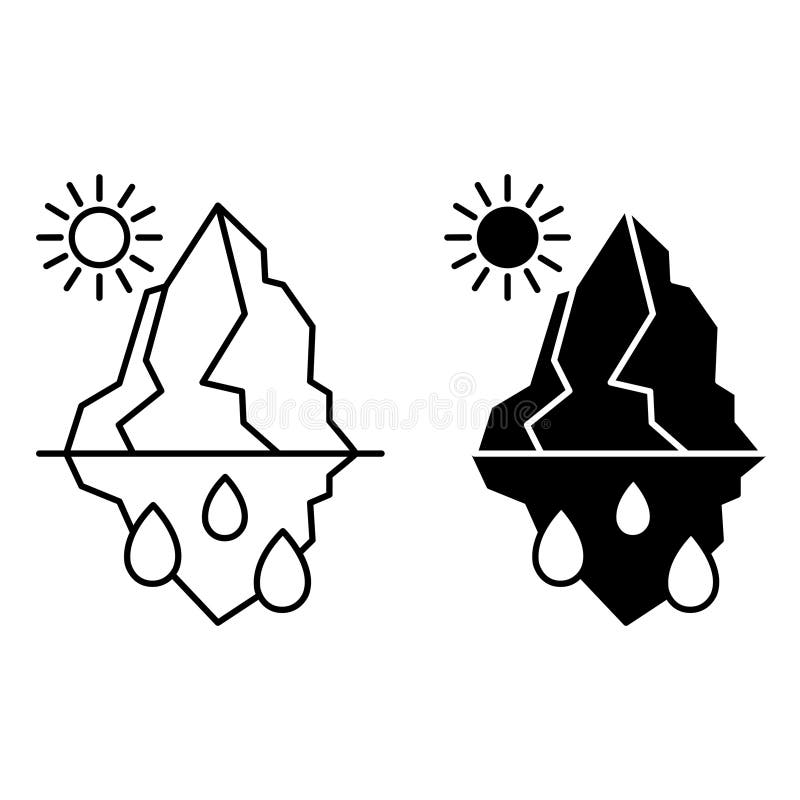 Ice Melting Icons Stock Vector Illustration Of Climate 329685485
