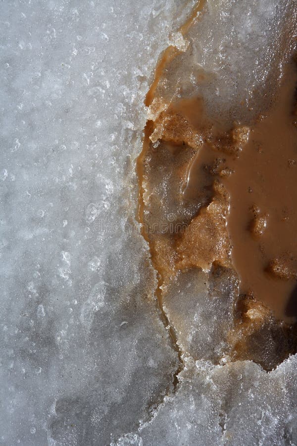 Ice Meltwater Soil on Red Clay Mud Stock Photo - Image of earth, mark ...