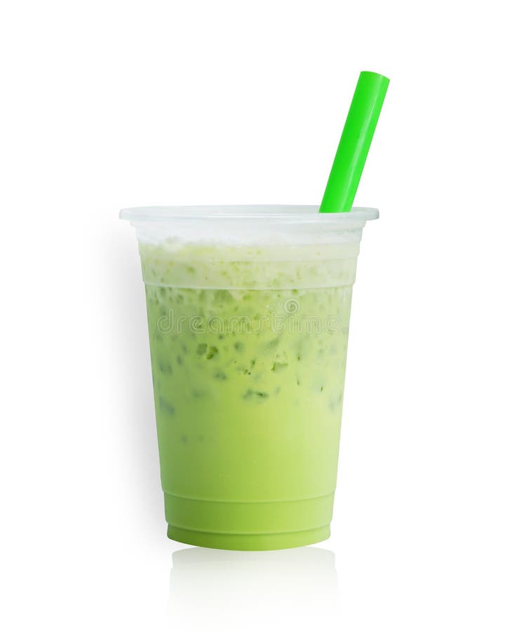 Ice milk green tea stock image. Image of food, drink - 76313433