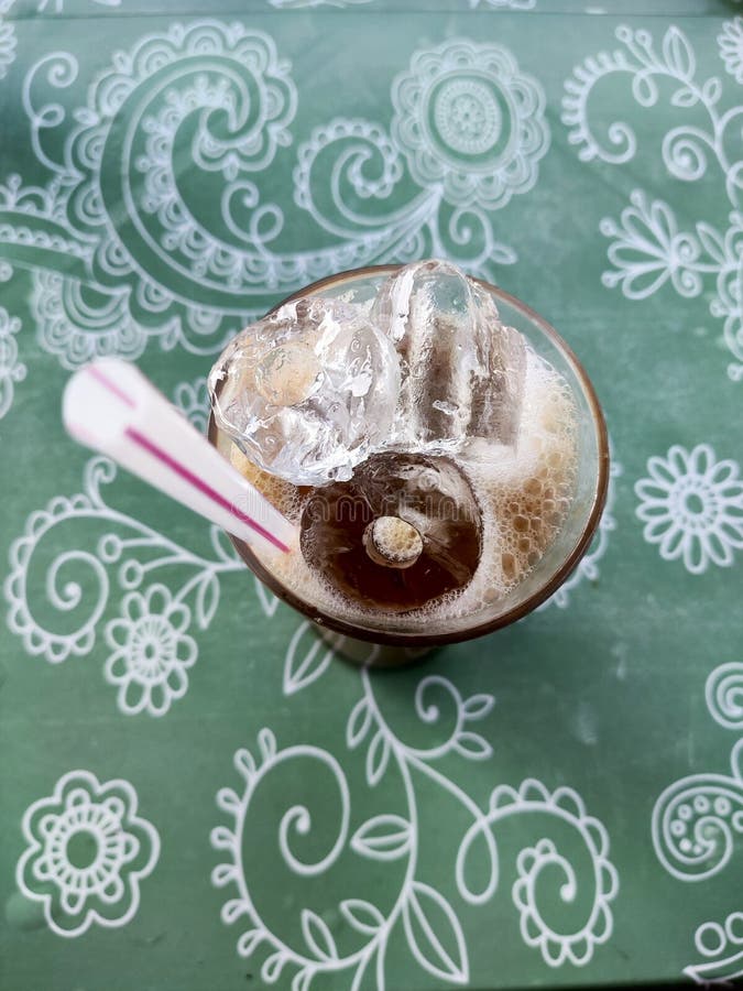 Ice Milo Drinks at Thai Restaurants. Stock Image - Image of flower ...