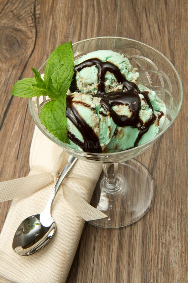 Ice mint stock photo. Image of topping, wooden, cream - 19276226