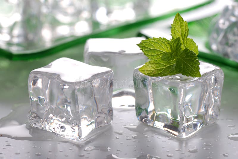 Ice and mint stock image. Image of cool, transparent - 27126829