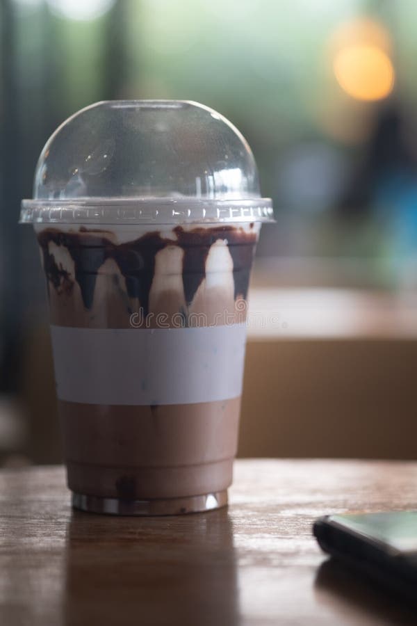 Ice Mocha Coffee in Plastic Cup Stock Image - Image of cafe, fresh ...
