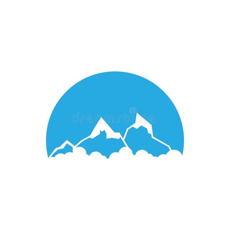 Ice Mountain Icon Design Template Vector Isolated Stock Vector ...