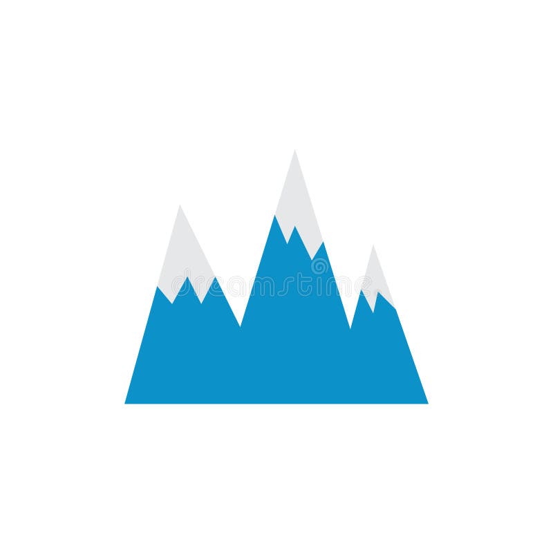 Ice Mountain Icon Design Template Vector Isolated Stock Vector ...