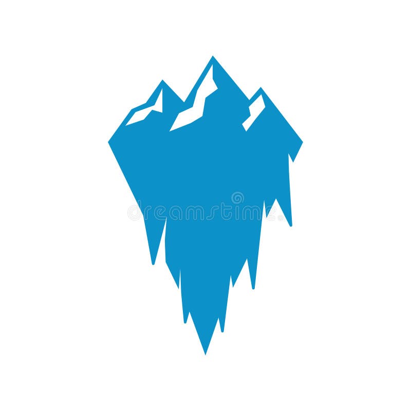 Ice Mountain Icon Design Template Vector Isolated Stock Vector ...
