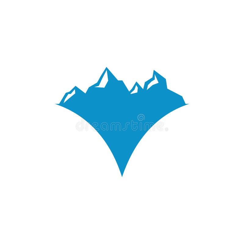Ice Mountain Icon Design Template Vector Isolated Stock Vector ...