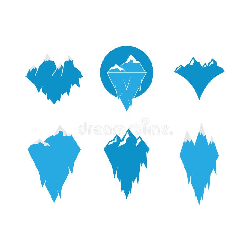 Ice Mountain Icon Design Template Vector Isolated Stock Vector ...