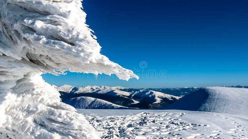 Ice on mountain top stock image. Image of white, season - 48756375
