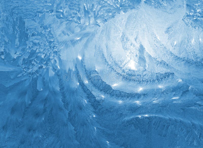 Ice Natural Pattern on Winter Window Glass, Natural Texture Stock Image ...