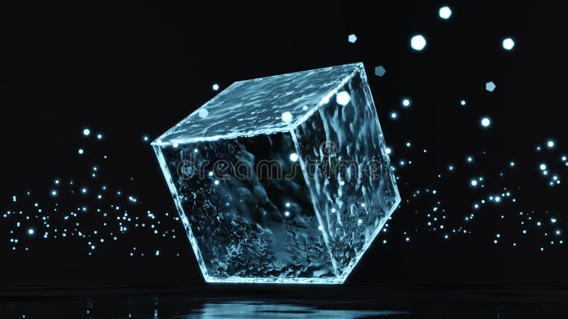 Magic Night Cube with Lights Stock Photo - Image of line, model: 232503436